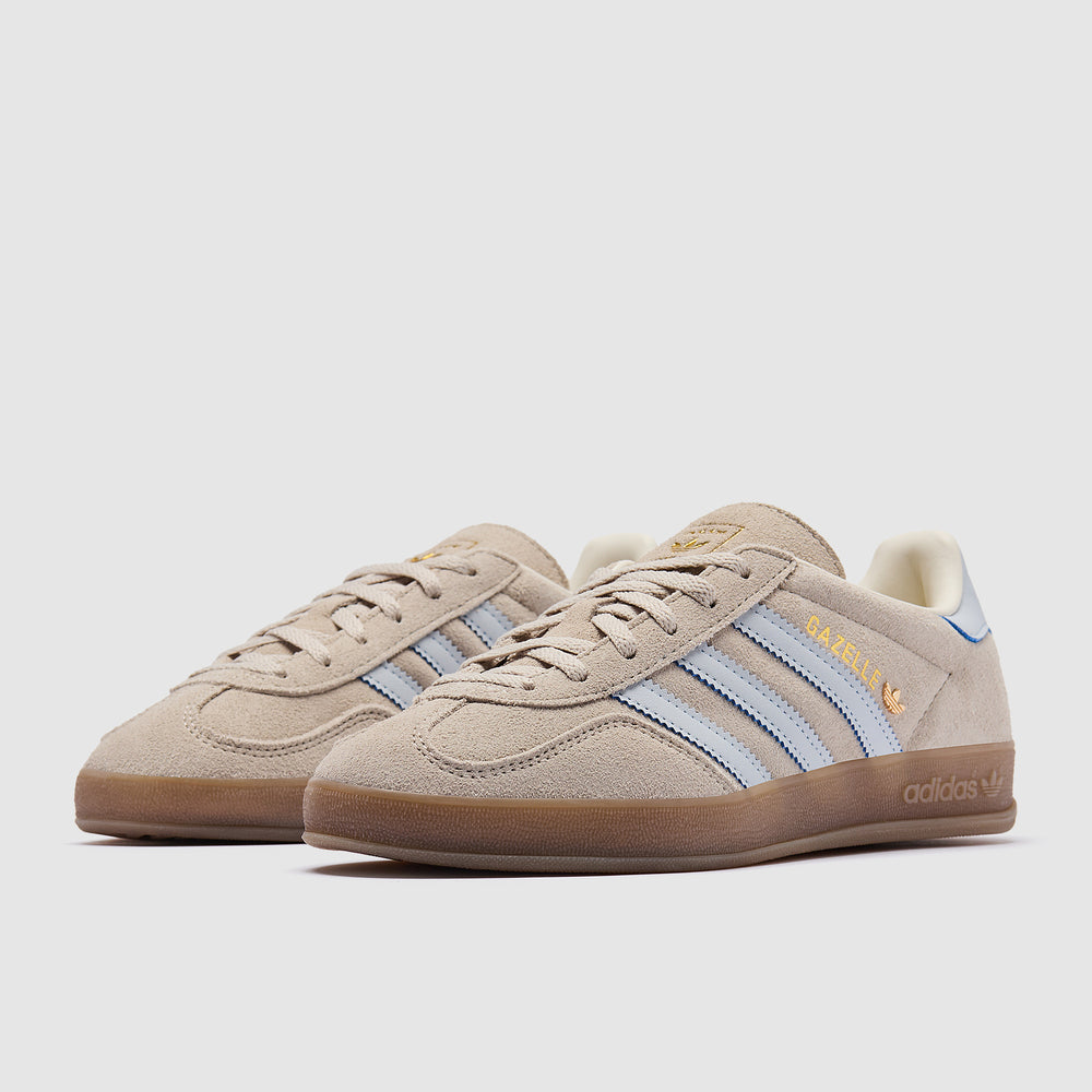 adidas Originals Womens Gazelle Indoor - Wonder Beige/Halo Blue/Gum ...